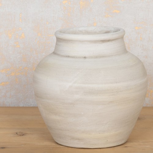 OPIE STONE VASE CHARCOAL 21CM | FLOWER VASES