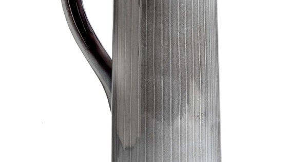 RUSTIC CERAMIC DISPLAY JUG GREY 41CM | FLOWER VASES